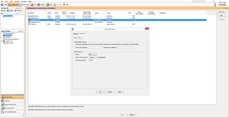 Cisco ASA – Configuration des Interfaces | Networklab